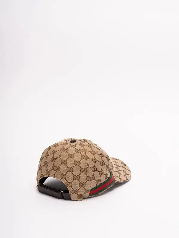 Gucci Gg Canvas Baseball Hat With Web Detail - Multicolor