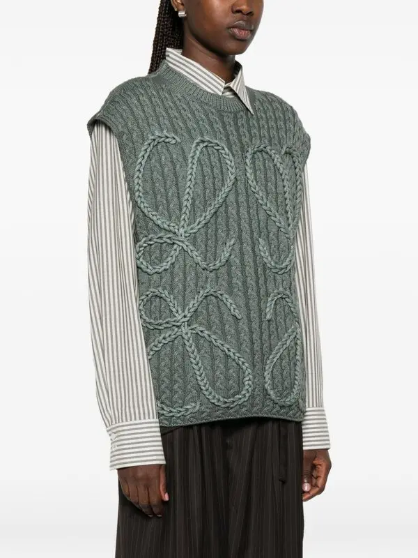 Loewe Anagram Wool Vest - Multicolor