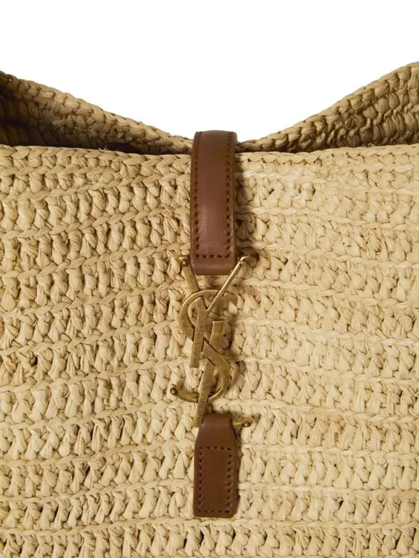 Saint Laurent Le 5 À 7 Small Raffia Hobo Bag - Multicolor