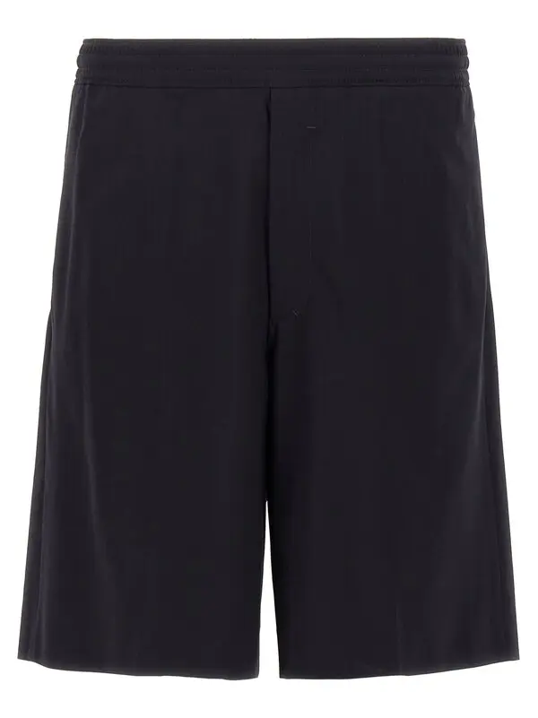 Givenchy Tailored Wool Blend Bermuda Shorts - Blue