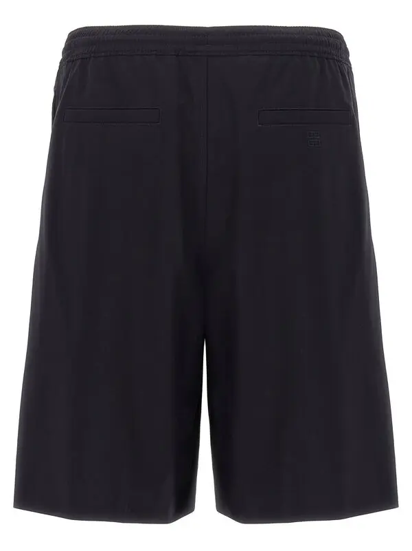 Givenchy Tailored Wool Blend Bermuda Shorts - Blue