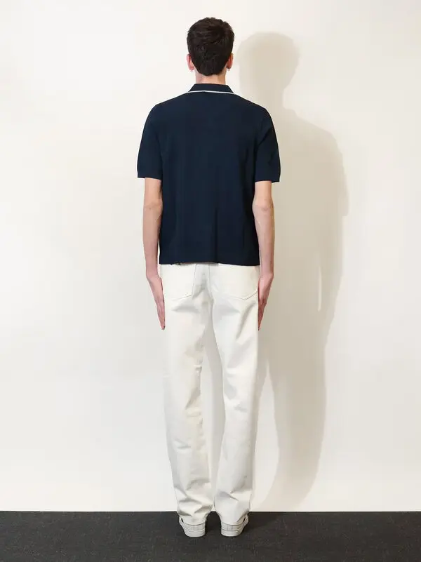 Gucci Viscose Blend Polo Shirt With Front Horsebit Embroidery