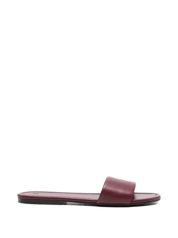 Celine Leather Flat Sandals - Multicolor