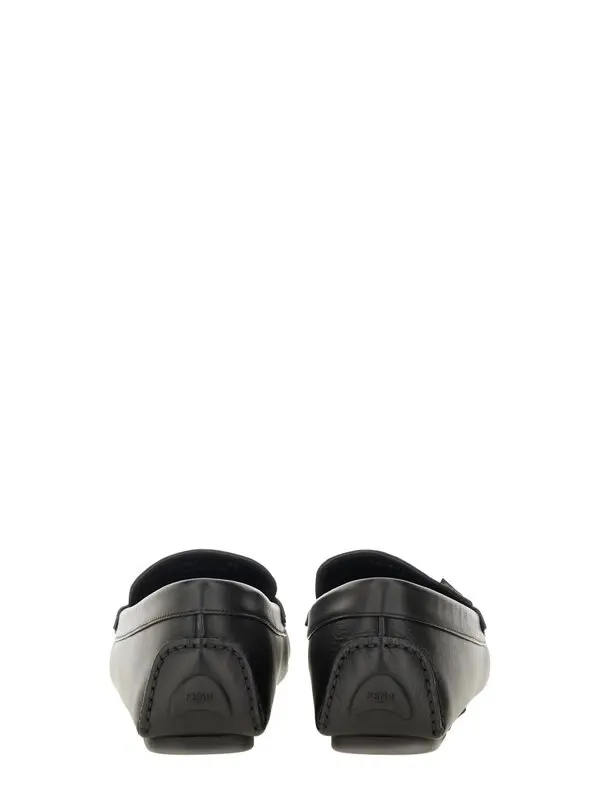 Fendi Ff Squared Driver Loafers - Brown