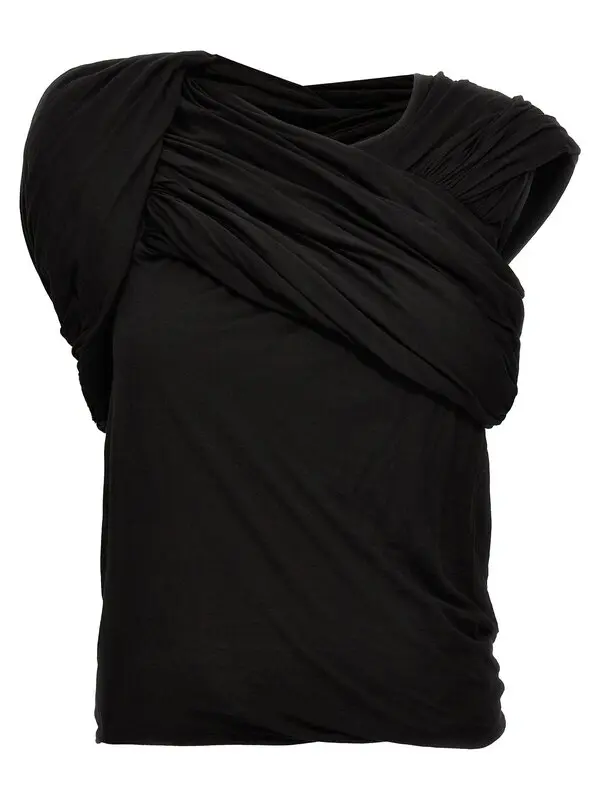 Rick Owens Sleeveless Draped Top - Black