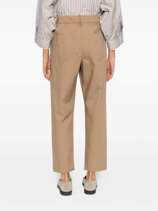 Brunello Cucinelli Stretch Cotton Pants - Brown