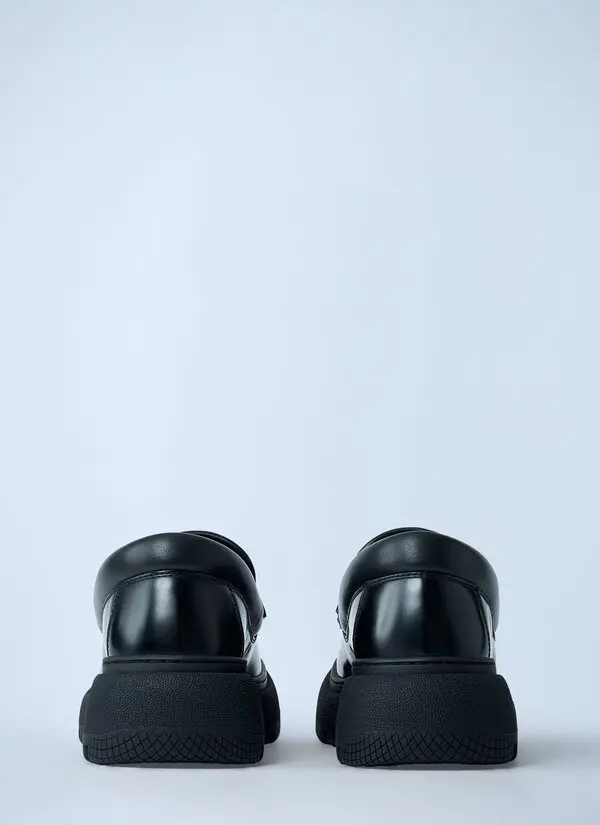 Gucci Leather Platform Loafers With Horsebit Detail