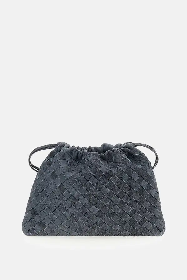 Bottega Veneta Medium Suede Intrecciato Pouch