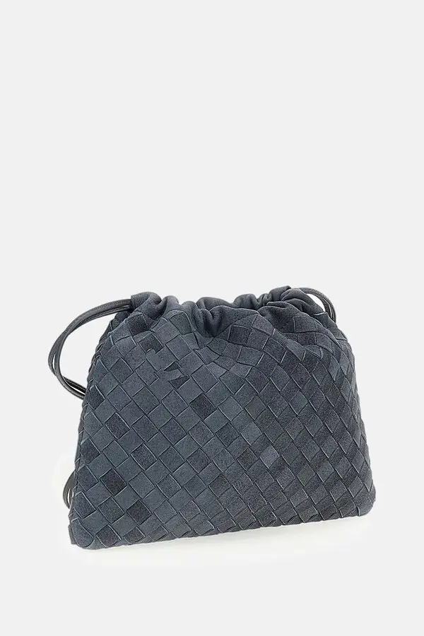 Bottega Veneta Medium Suede Intrecciato Pouch