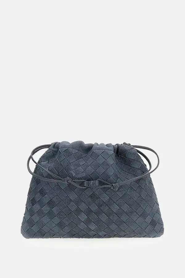Bottega Veneta Medium Suede Intrecciato Pouch