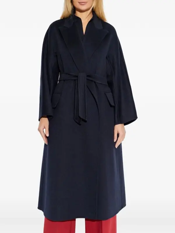 Max Mara Belted Cashmere Coat - Multicolor