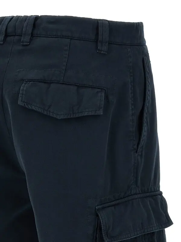 Brunello Cucinelli Garment-dyed Twisted Cotton Gabardine Cargo Bermuda Shorts