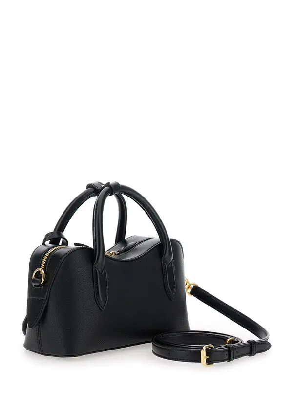 Stella McCartney Small Ryder Handbag With Logo Lock Detail And Two Top Handles In Black Eco-leather - Multicolor