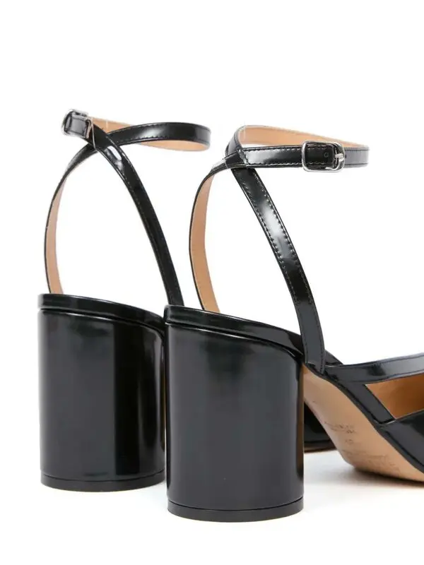 MAISON MARGIELA Calfskin Tabi Pumps With 80mm Sculpted Heel And Ankle Strap