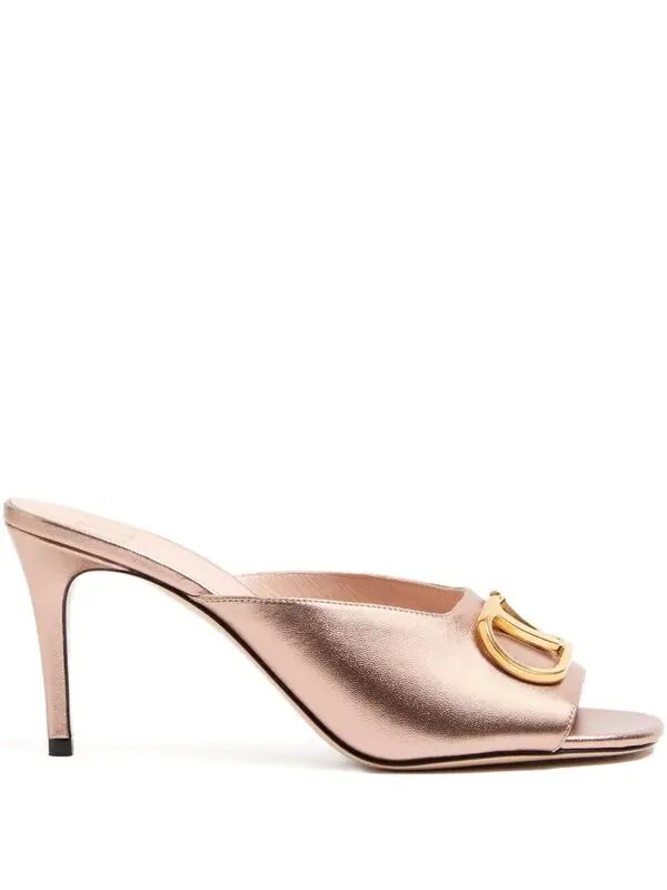 Valentino Garavani Vlogo Signature Leather Mules - Multicolor