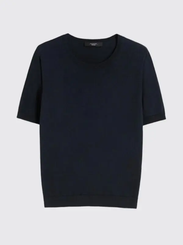 Max Mara Crew Neck Fine Knit Sweater - Blue