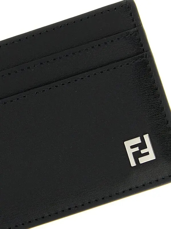 Fendi Squared Ff' Card Holder - Black