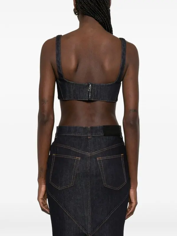Givenchy Denim Cotton Bra Top - Multicolor