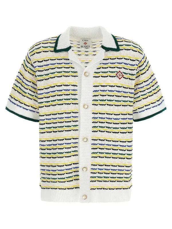 Casablanca Tuck Stitch Short Sleeve' Shirt