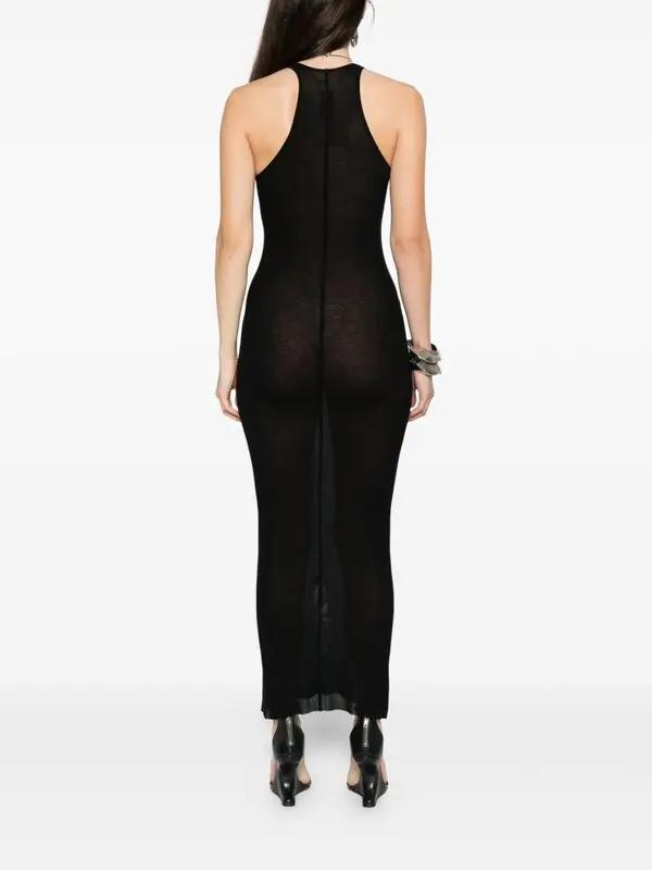 Rick Owens Long Ribbed Racerback Dress