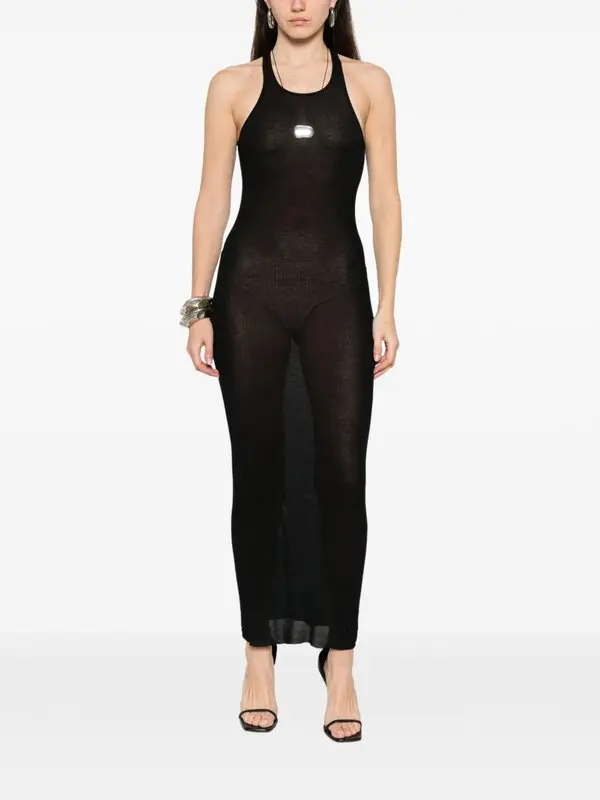 Rick Owens Long Ribbed Racerback Dress