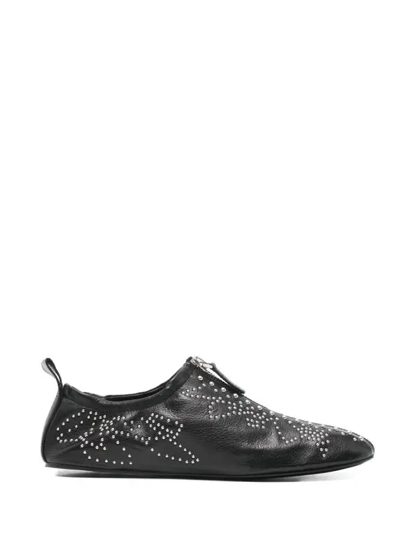Chloé Susanna Studded Leather Flat Shoes - Multicolor