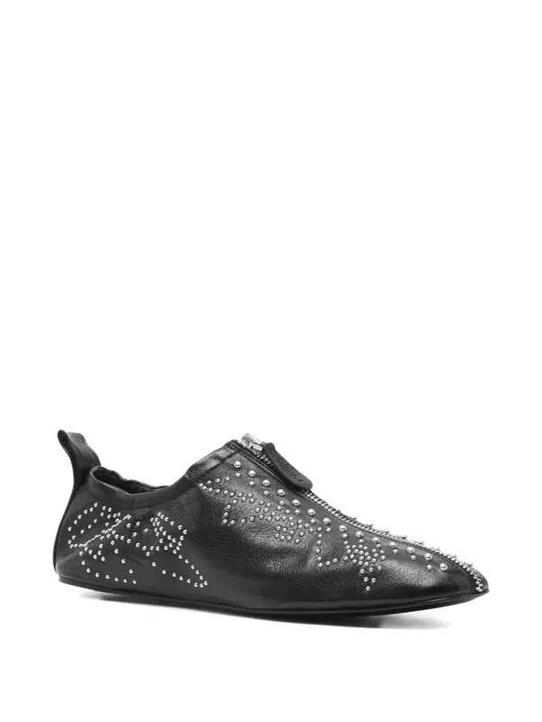 Chloé Susanna Studded Leather Flat Shoes - Multicolor