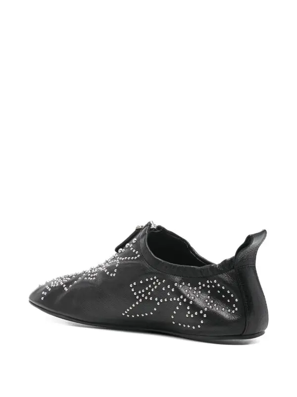 Chloé Susanna Studded Leather Flat Shoes - Multicolor