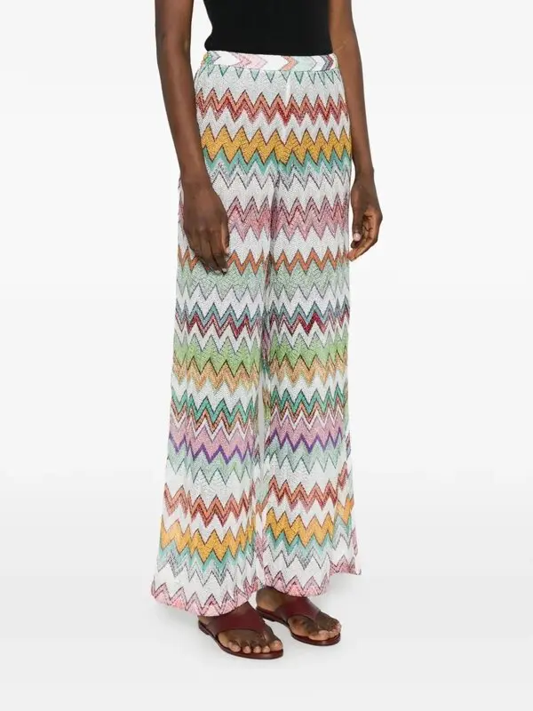Missoni Viscose Patterned Wide-leg Pants