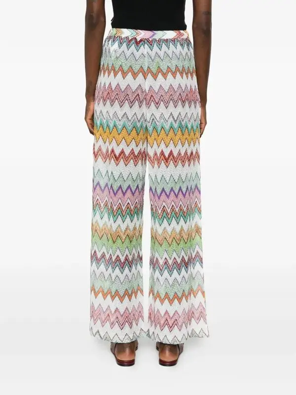 Missoni Viscose Patterned Wide-leg Pants