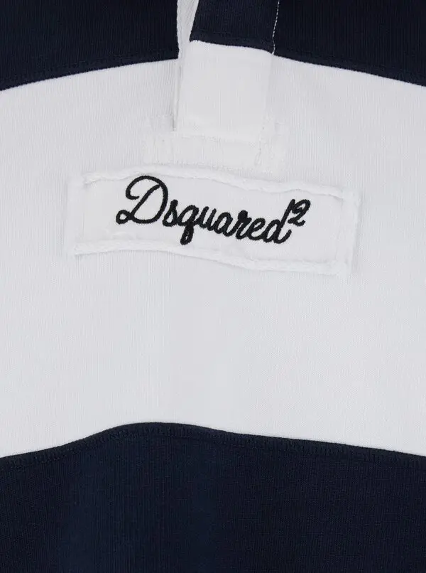 Dsquared2 Long-sleeve T-shirt With Patch Logo On The Front In Cotton For