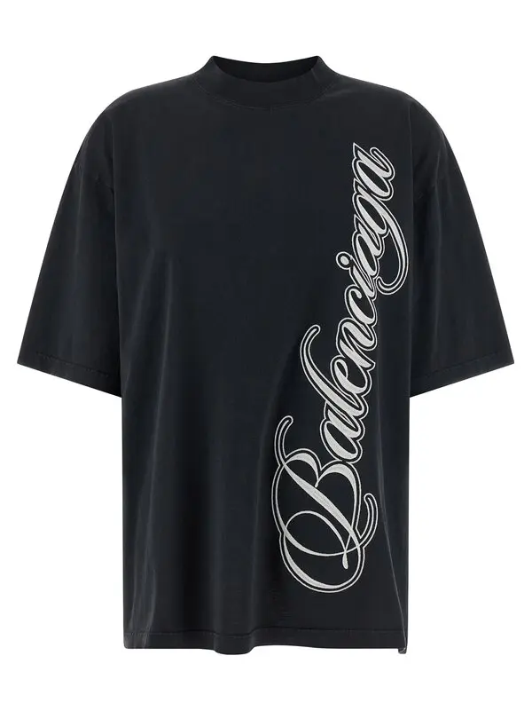 Balenciaga Cursive Embroidery T-shirt