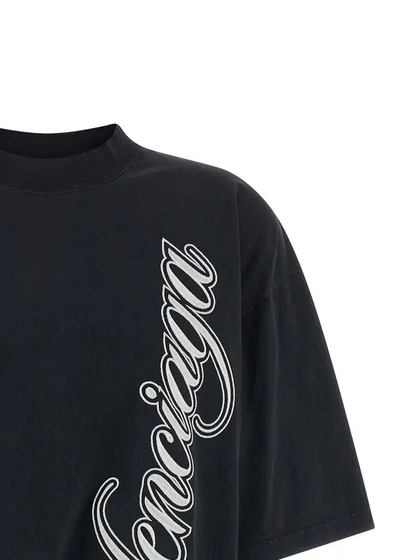 Balenciaga Cursive Embroidery T-shirt