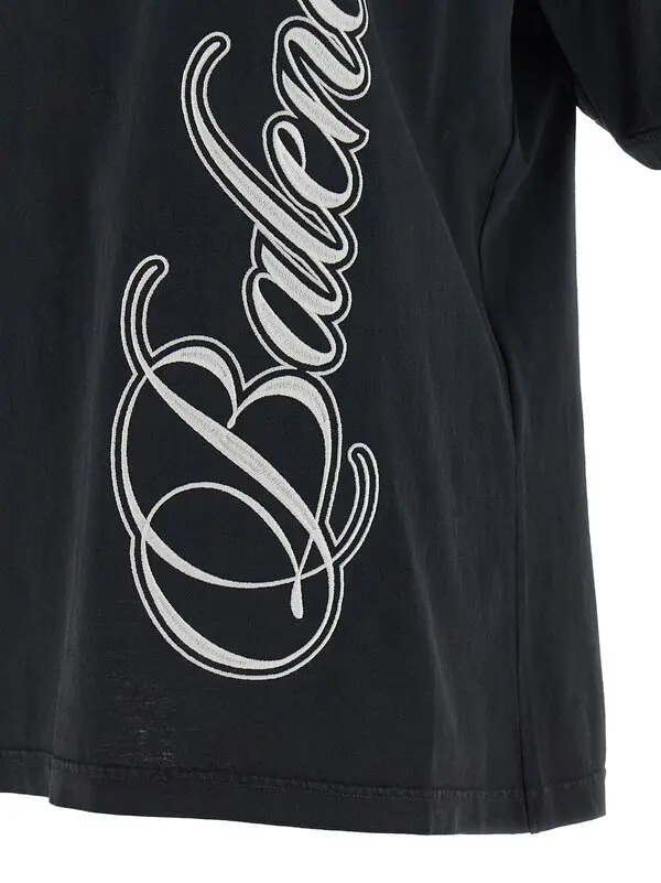 Balenciaga Cursive Embroidery T-shirt