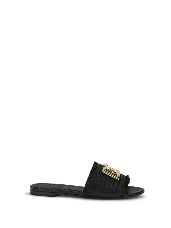 Dolce & Gabbana Raffia Open-toe Sandals