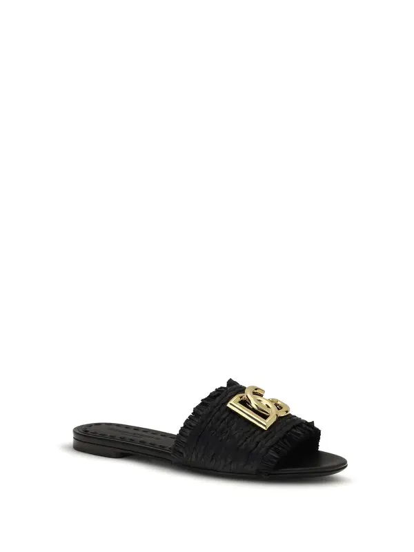 Dolce & Gabbana Raffia Open-toe Sandals