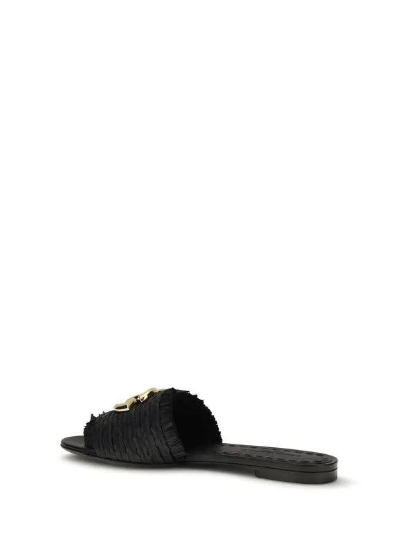 Dolce & Gabbana Raffia Open-toe Sandals