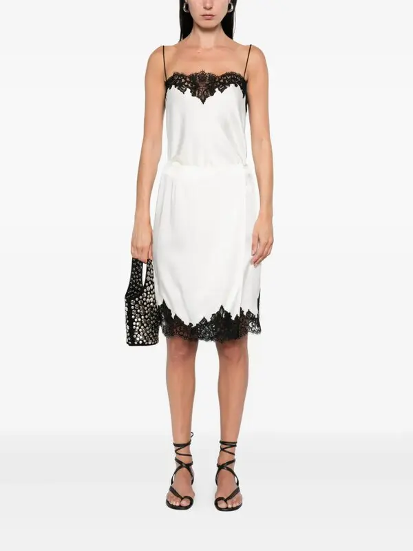 Stella McCartney Midi Skirt With Lace Trim - Multicolor