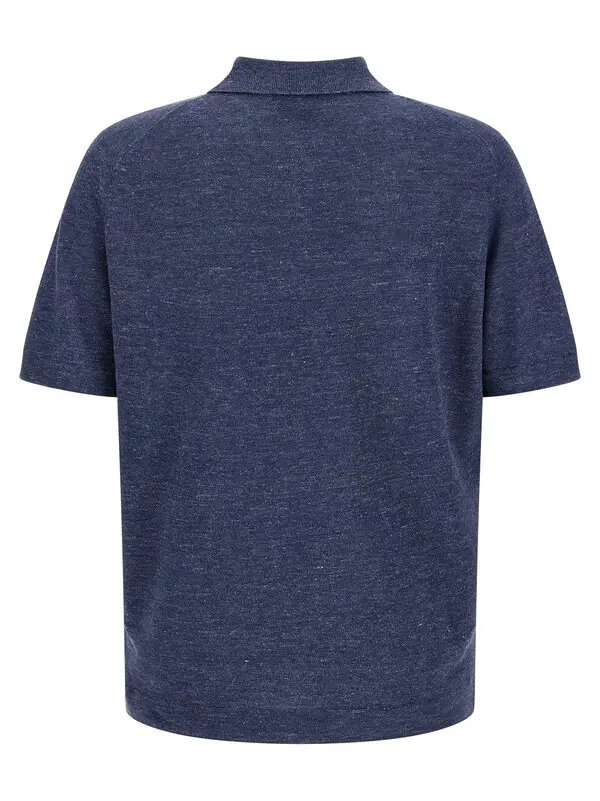 Brunello Cucinelli Linen Cotton Polo Shirt