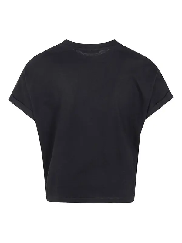 Balmain Logo Cotton Cropped T-shirt - Multicolor