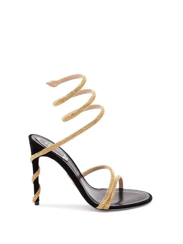Rene Caovilla Embellished Spiral Strappy Sandals - Multicolor