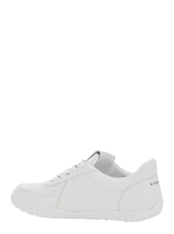 Givenchy Glide Runner Sneakers With Contrasting Details In Leather - White