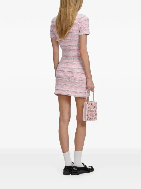 SELF-PORTRAIT Textured Knit Mini Dress