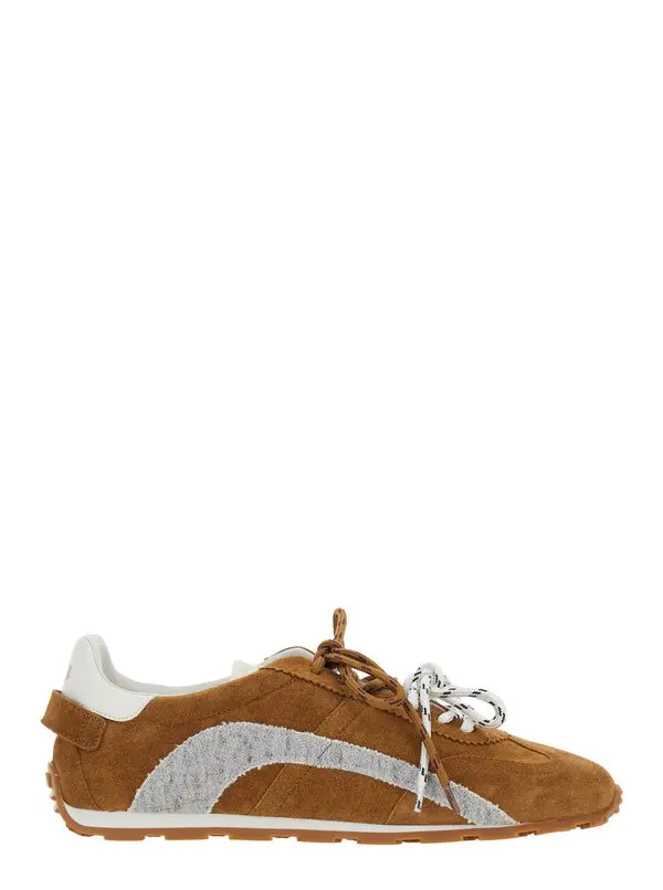 Dsquared2 Leather Sneakers With Embossed Logo - Multicolor
