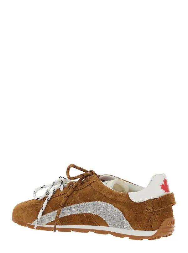 Dsquared2 Leather Sneakers With Embossed Logo - Multicolor