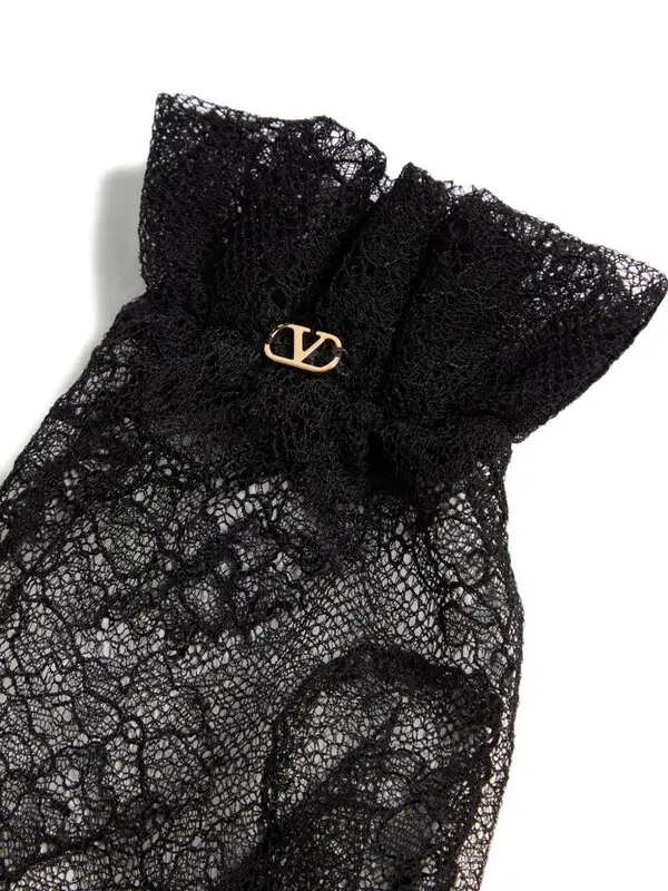 Valentino Garavani Vlogo Lace Gloves - Multicolor