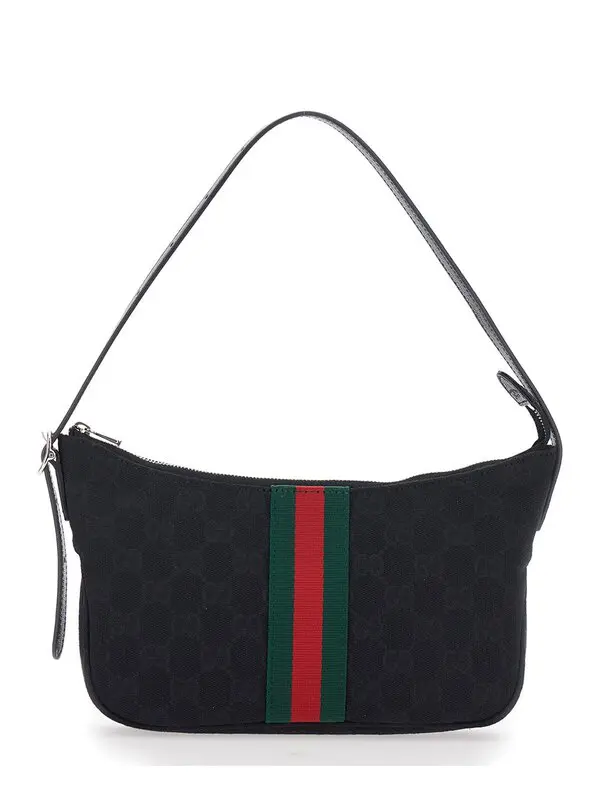 Gucci Leather Handbag With Logo Detail