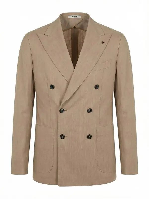 Tagliatore Montecarlo Double-breasted Linen Blazer - Multicolor