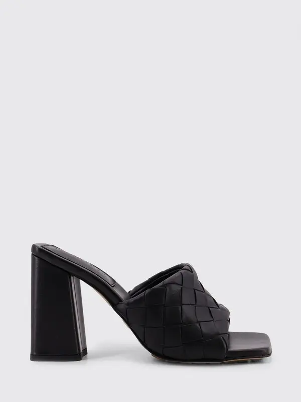 Bottega Veneta Woven Heeled Sandals - Black