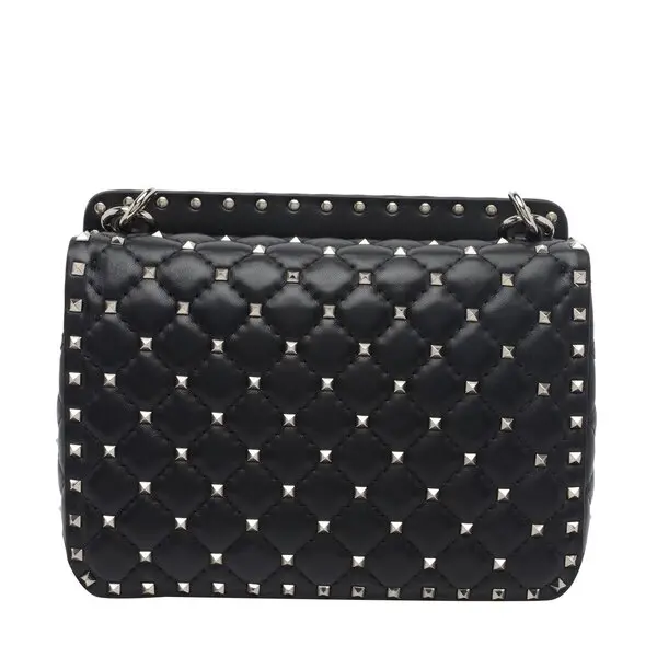 Valentino Garavani Rockstud Spike Medium Shoulder Bag - Black